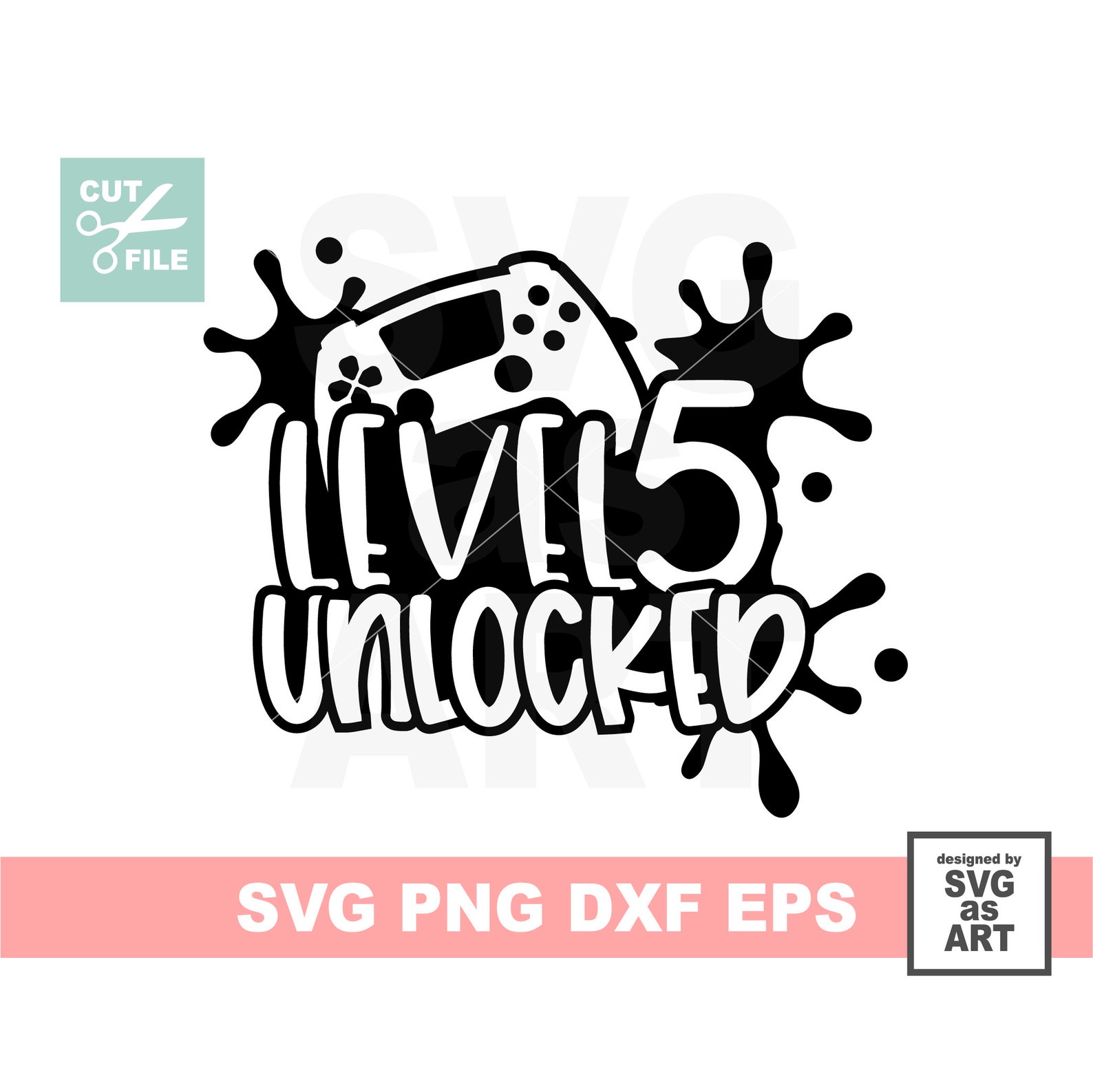 Level 5 Unlocked 5th Boy Birthday SVG Shirt Print | Etsy