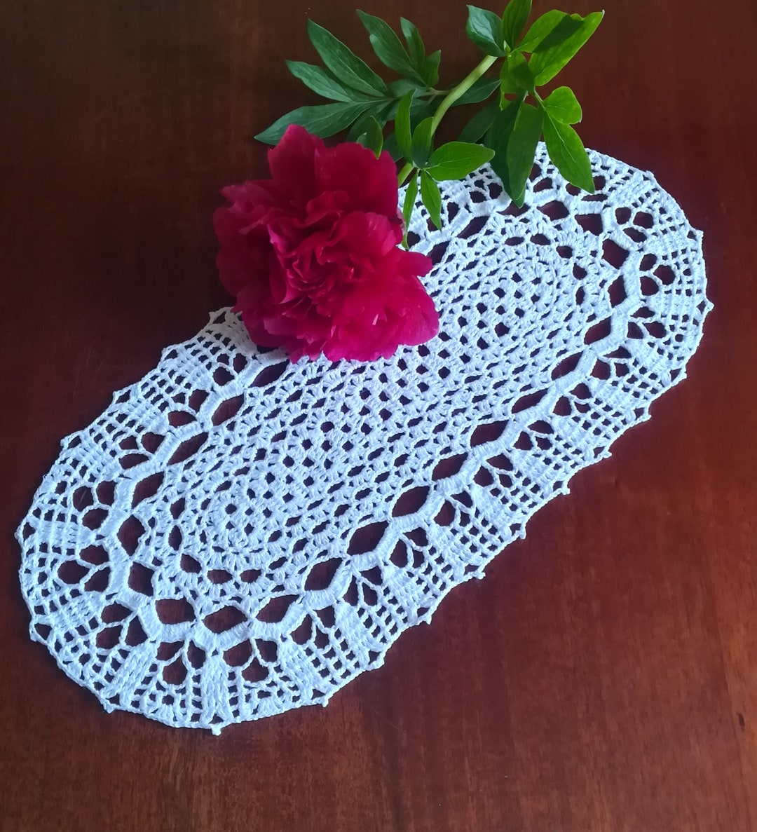 Crochet Doily, Table Decor, Crochet Napkin, Lace Placemats, Oval Doily ...