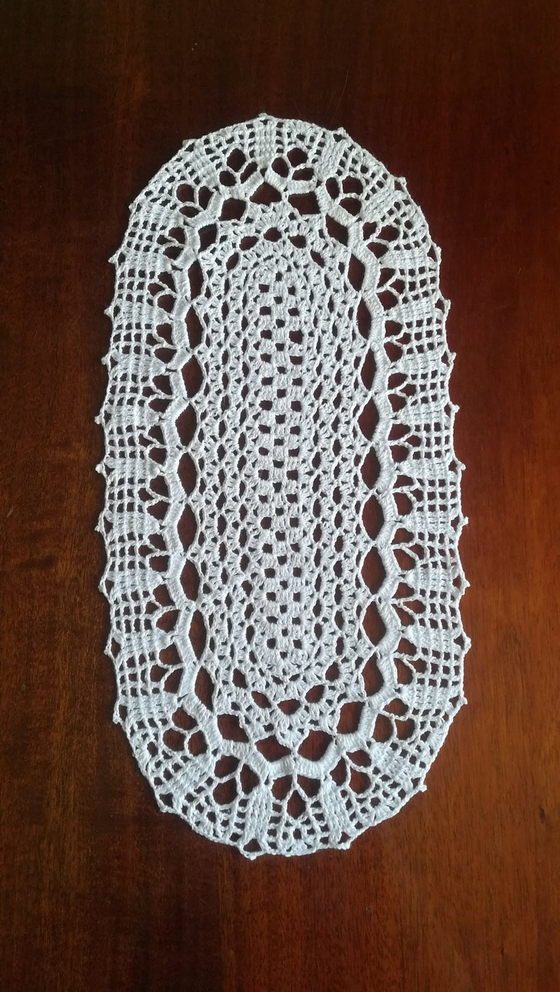 Crochet Doily, Table Decor, Crochet Napkin, Lace Placemats, Oval Doily ...