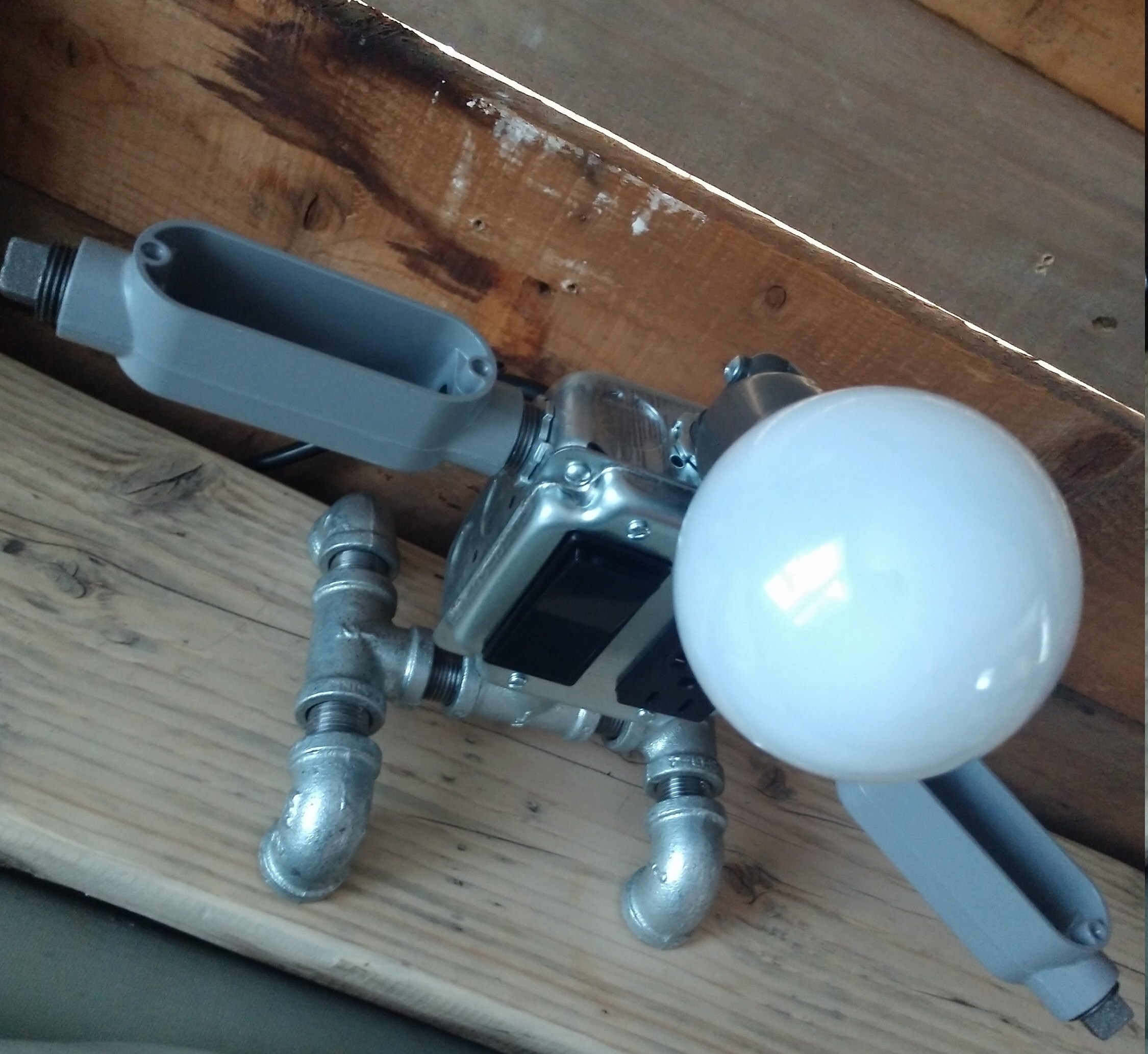 Bedside Lamp, Charging Station, Robot Lamp, Steampunk Lamp, USB Lamp ...