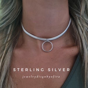 Circle Choker Necklace O Ring Choker Delicate Gold Choker - Etsy Israel