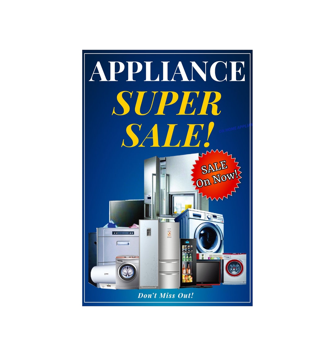 Appliance Advertising Poster Sign (laminated) - Etsy