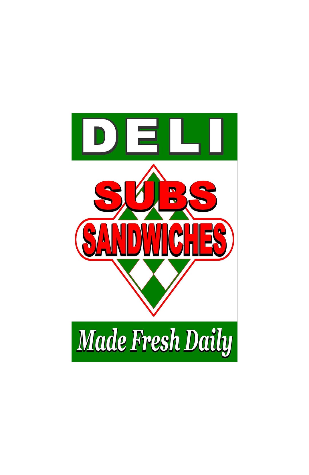 Deli Sub Sandwiches Advertising Poster Sign 24"x36" - Etsy
