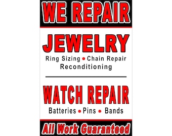 Jewelry Repair Signs - Etsy