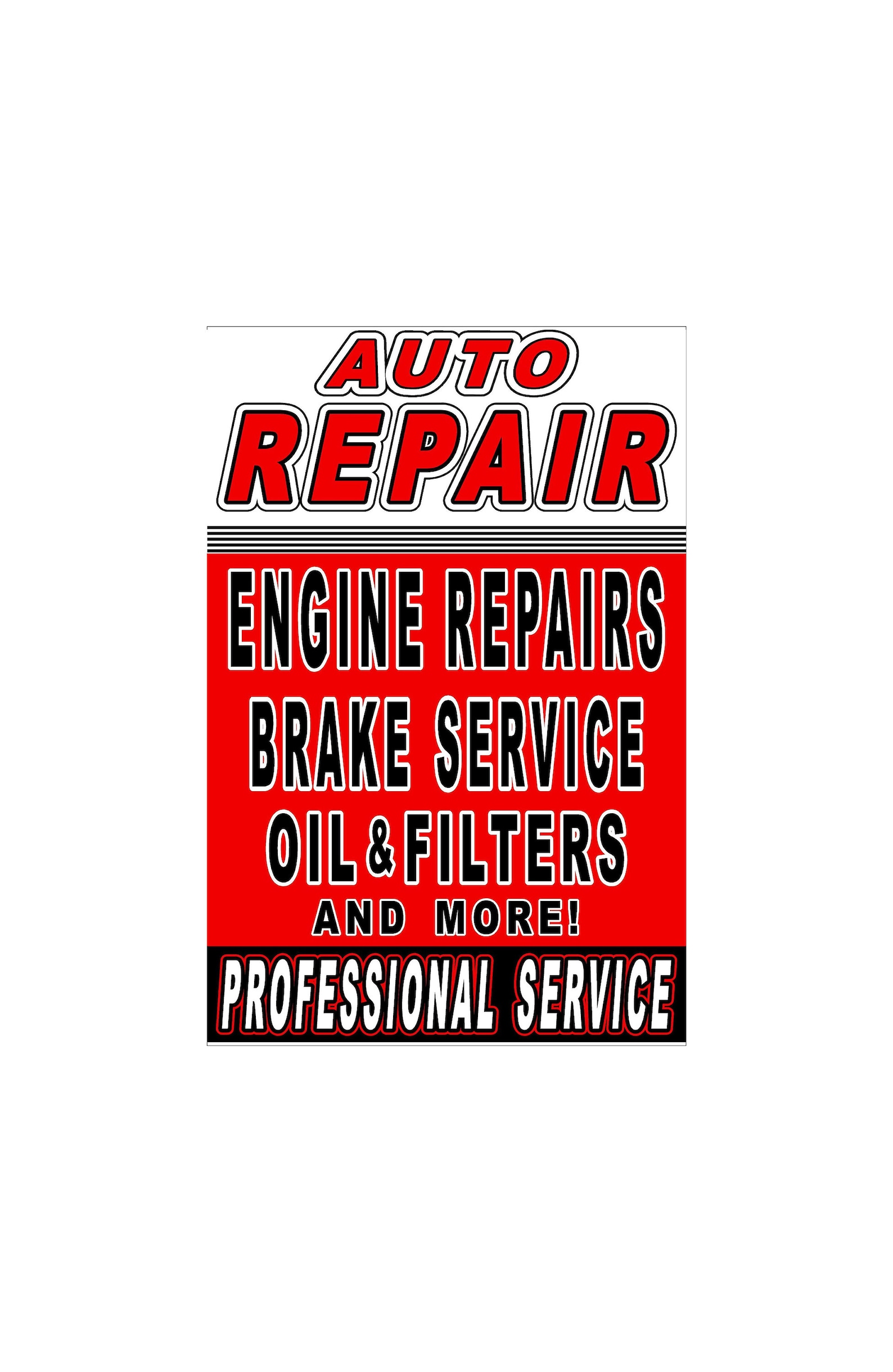 Auto Repair Advertising Poster Sign 24"x36" - Etsy UK