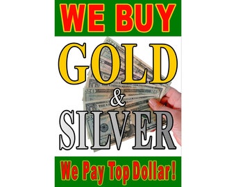 We Buy Gold Poster - Etsy