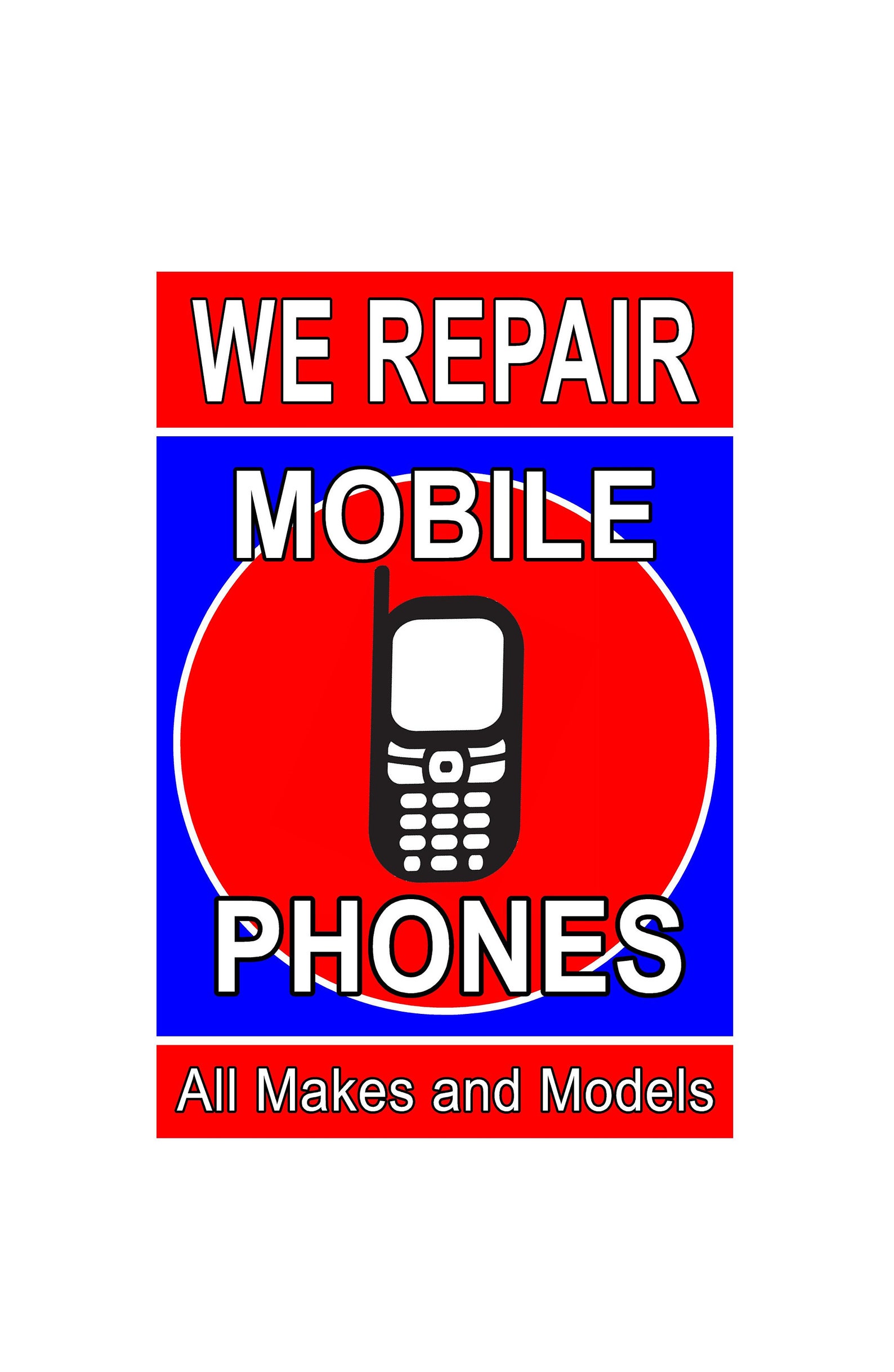 We Repair Mobile Phones Advertising Poster Sign 24"x36" - Etsy