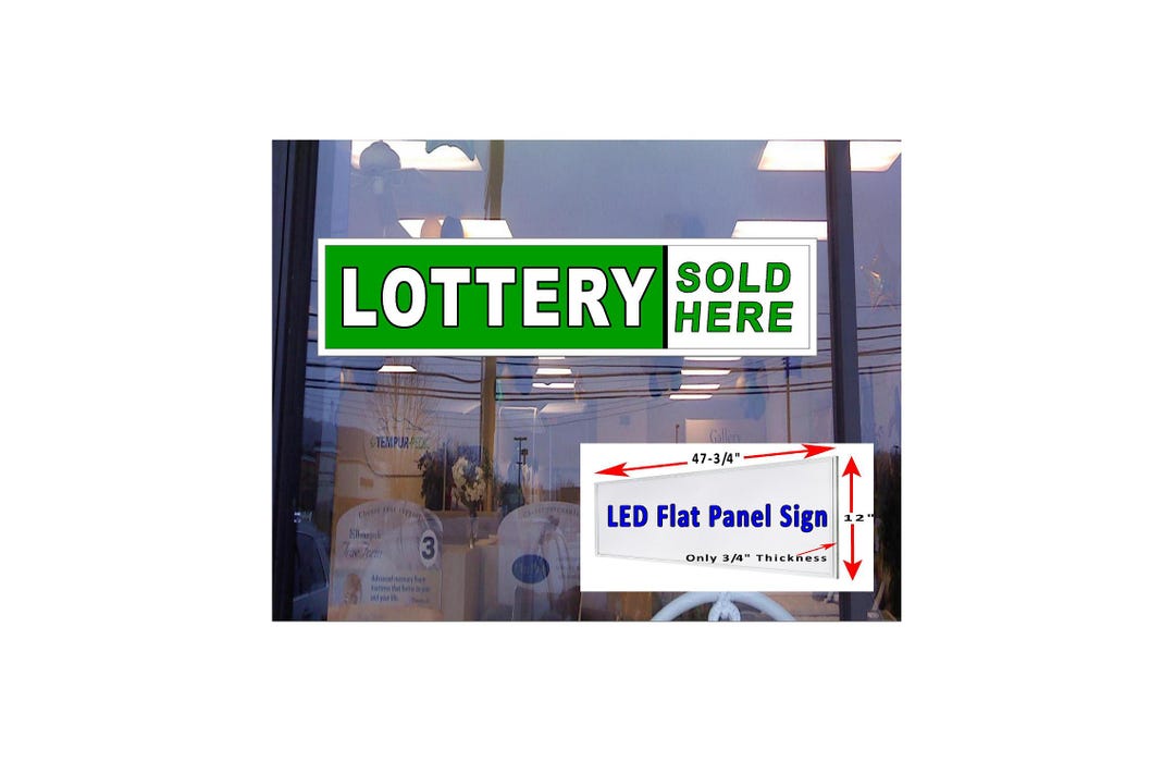 Lottery Sold Here Led Flat Panel Light Box Window Sign 48"x12" - Etsy