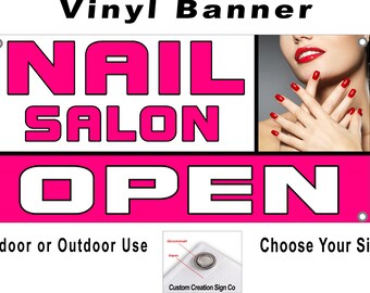 Nail Salon Open Sign - Etsy