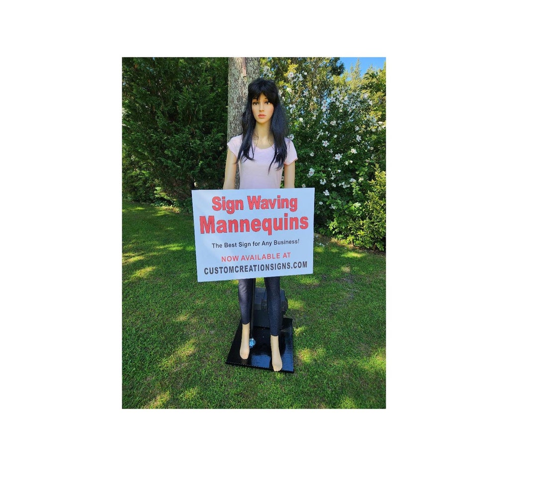 Sign Waving Mannequin Advertising Sign Spinner Display Battery Operated ...