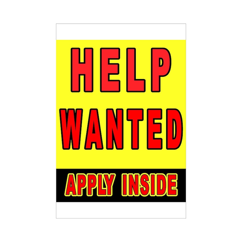 Help Wanted Sign - Etsy