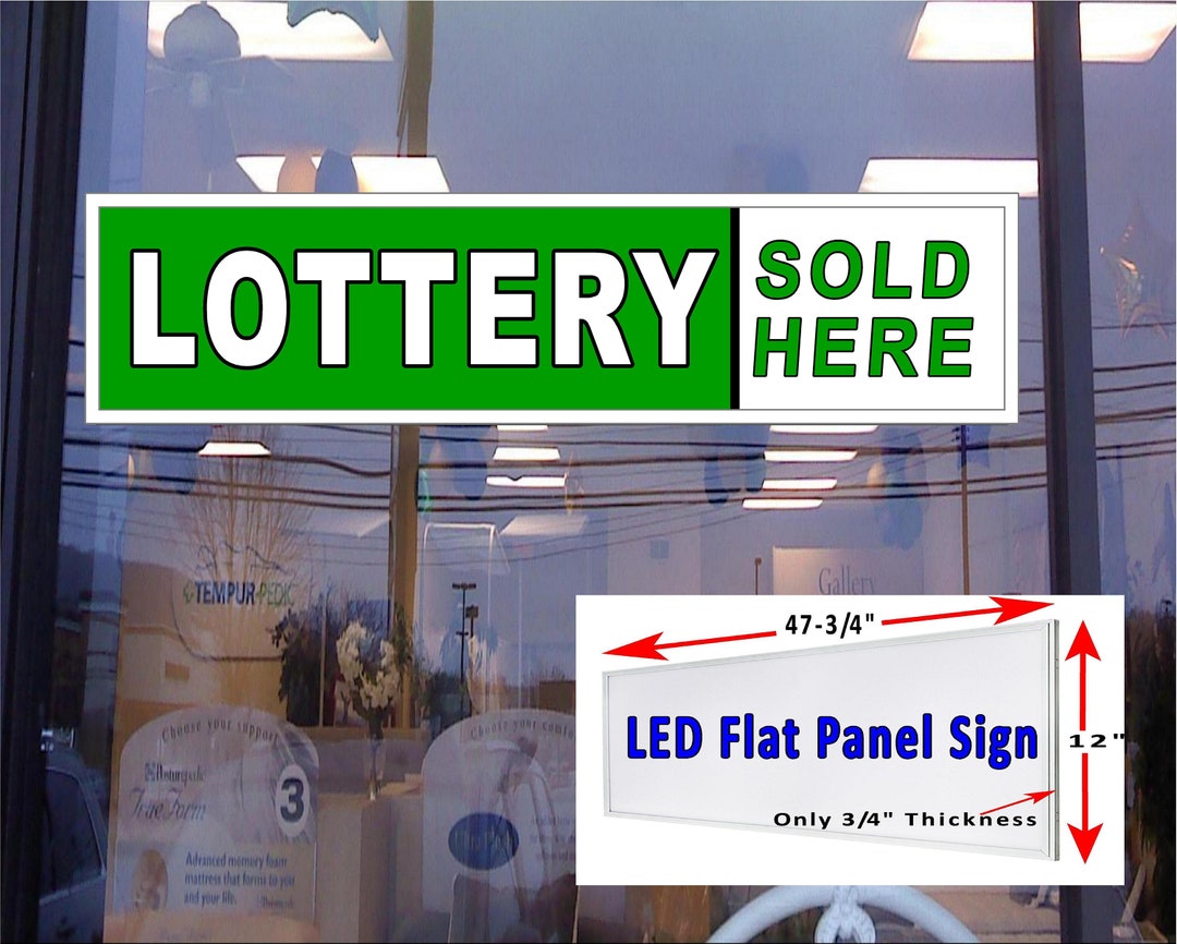 Lottery Sold Here Led Flat Panel Light Box Window Sign 48x12 - Etsy