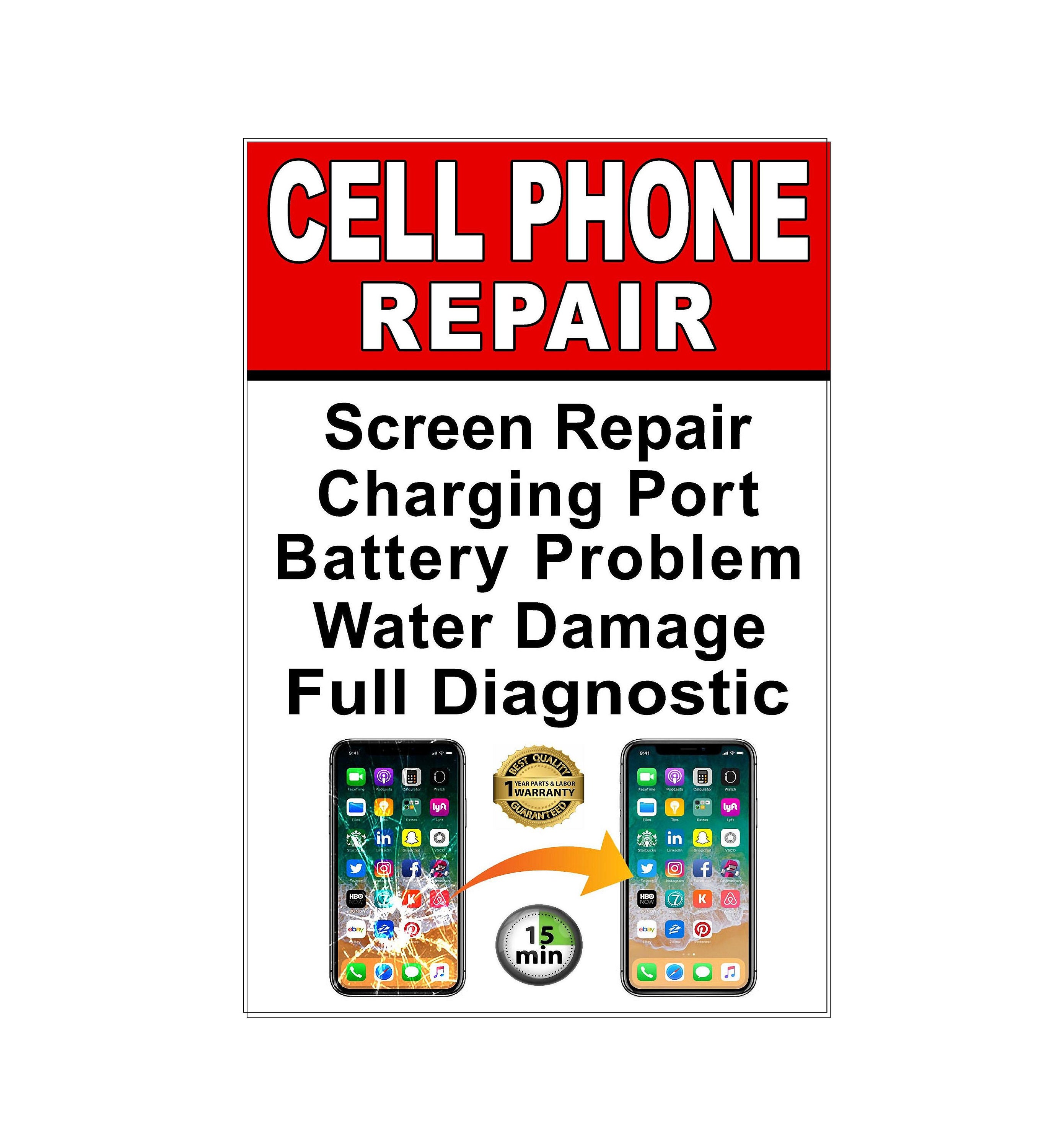 Cell Phone Repair Screen Repair Charging Port, Water Damage ...