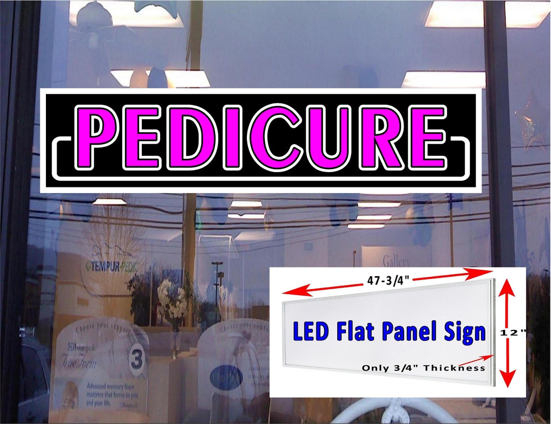 Pedicure Illuminated Led Window Sign 48x12 - Etsy