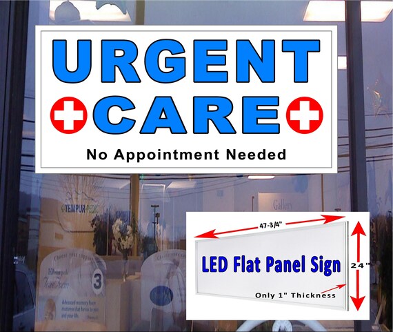 Urgent Care Led Illuminated Flat Panel Sign 48x24 | Etsy