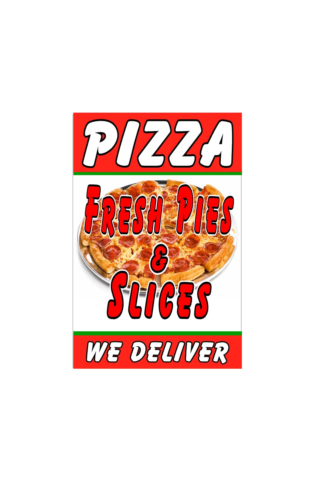 Pizza Advertising Poster Sign 24x36 - Etsy