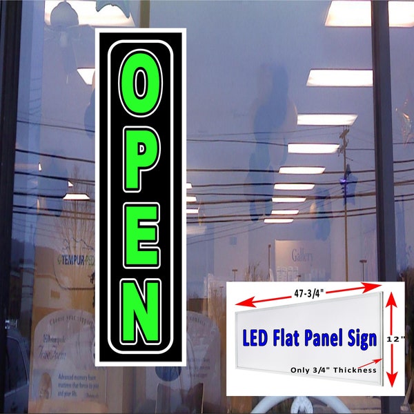 Vertical Led Open Sign - Etsy