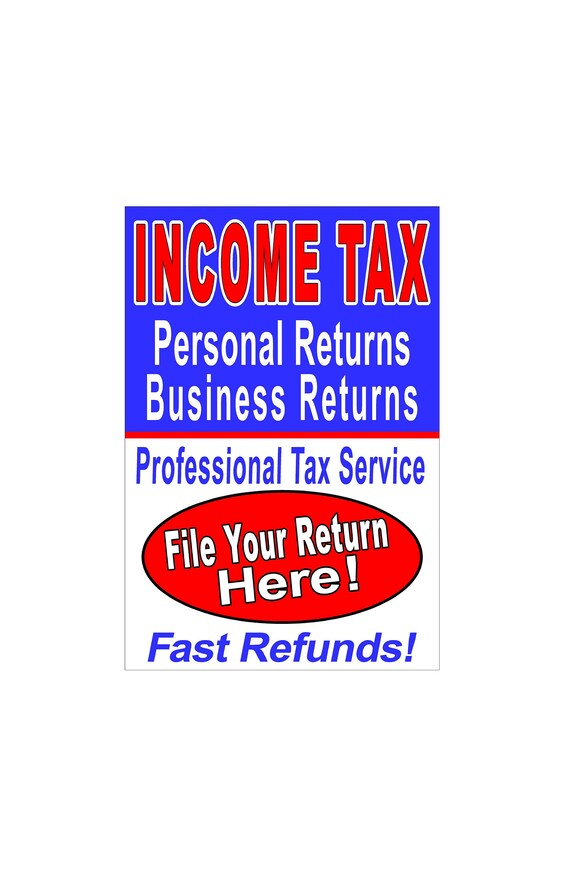Income Tax Personal & Business Returns Here Advertising Poster - Etsy UK