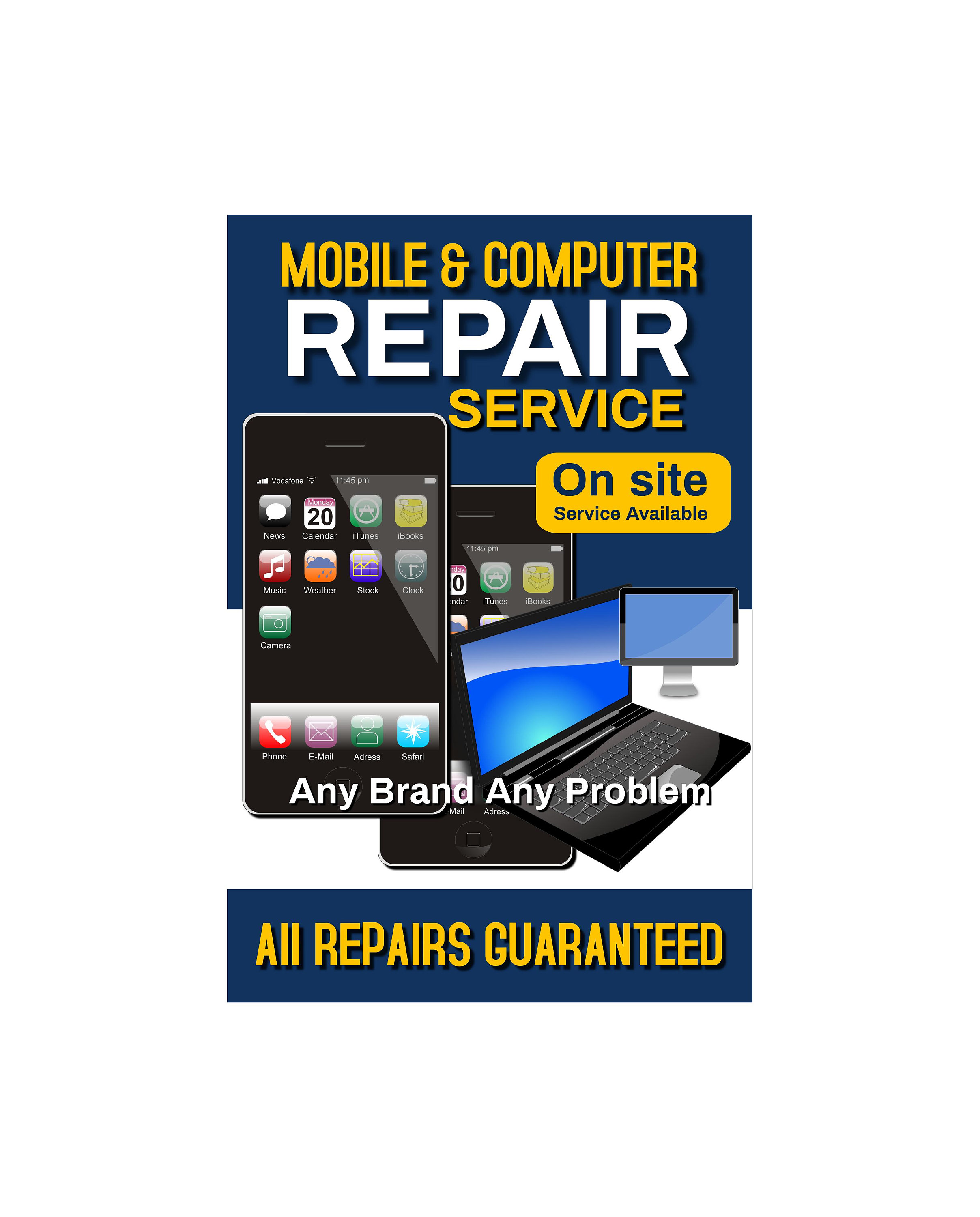 Computer Repair Banner Vertical