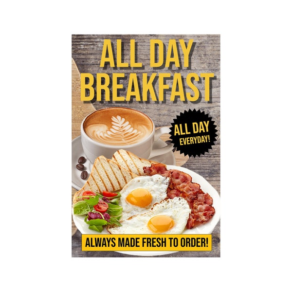 Breakfast All Day Sign - Etsy