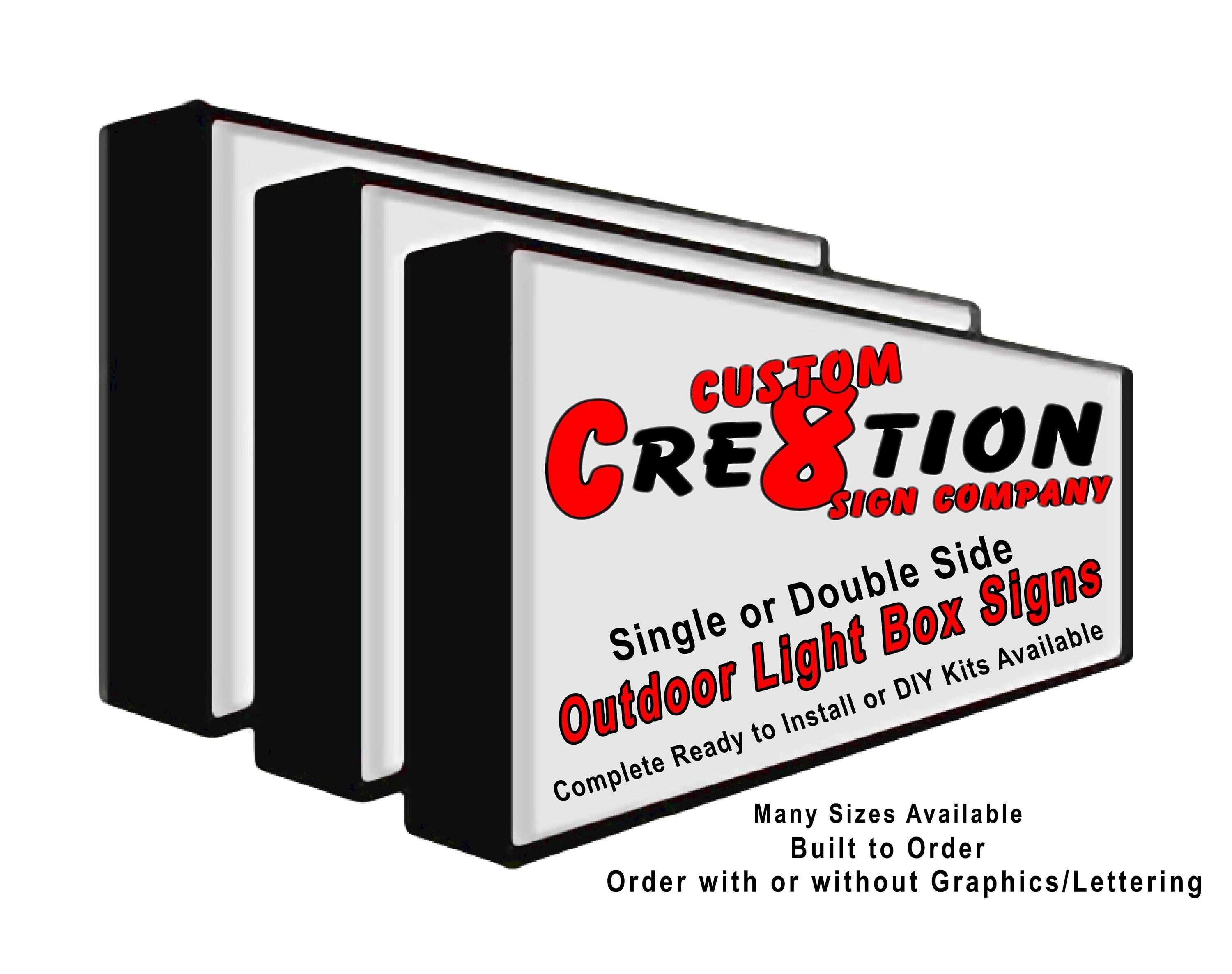 Outdoor Light Box Sign Kit, Quote Only. Led Lighting & Power Supply ...
