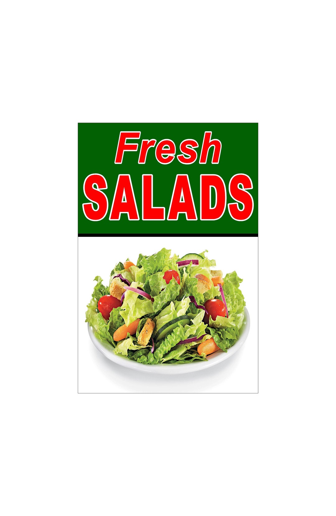 Fresh Salads Advertising Poster Sign 24x36 - Etsy.de