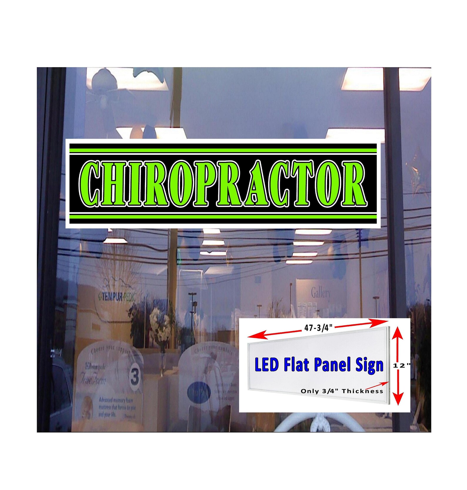 Chiropractor Led Flat Panel Light Box Window Sign 48x12 - Etsy