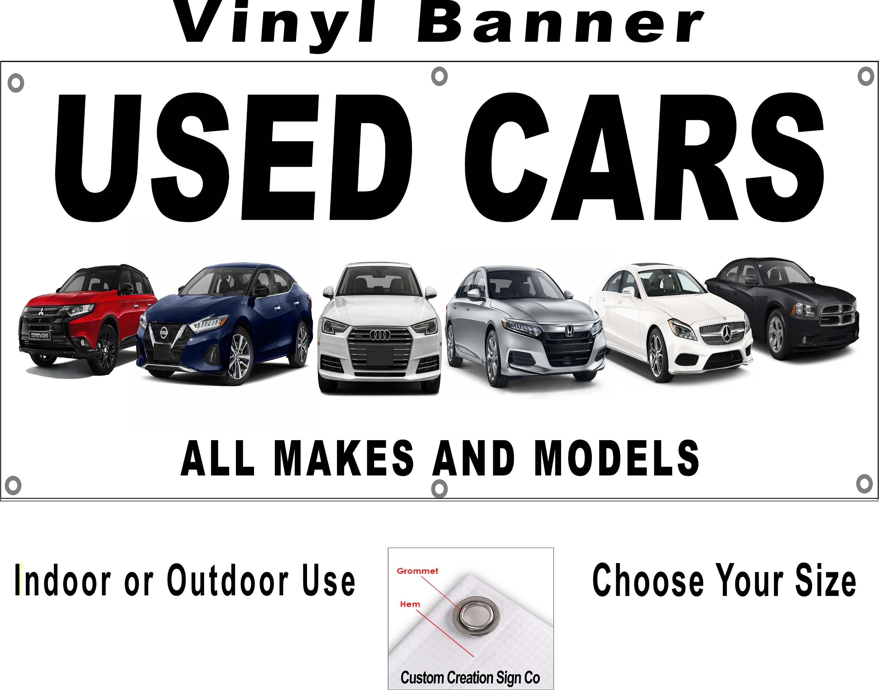 Used Cars All Makes and Models Vinyl Banner Sign - Etsy