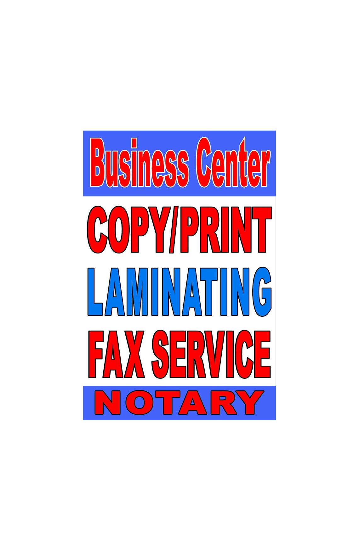 Business Center Copy/print Laminating Fax Advertising Poster Sign 24x36 ...