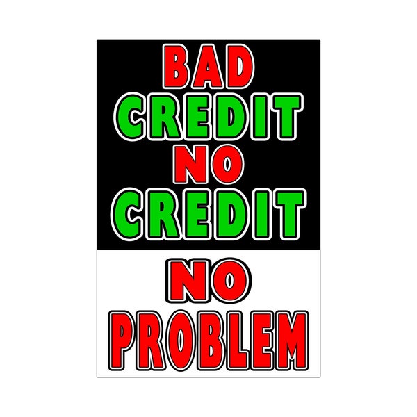 No Credit Poster - Etsy