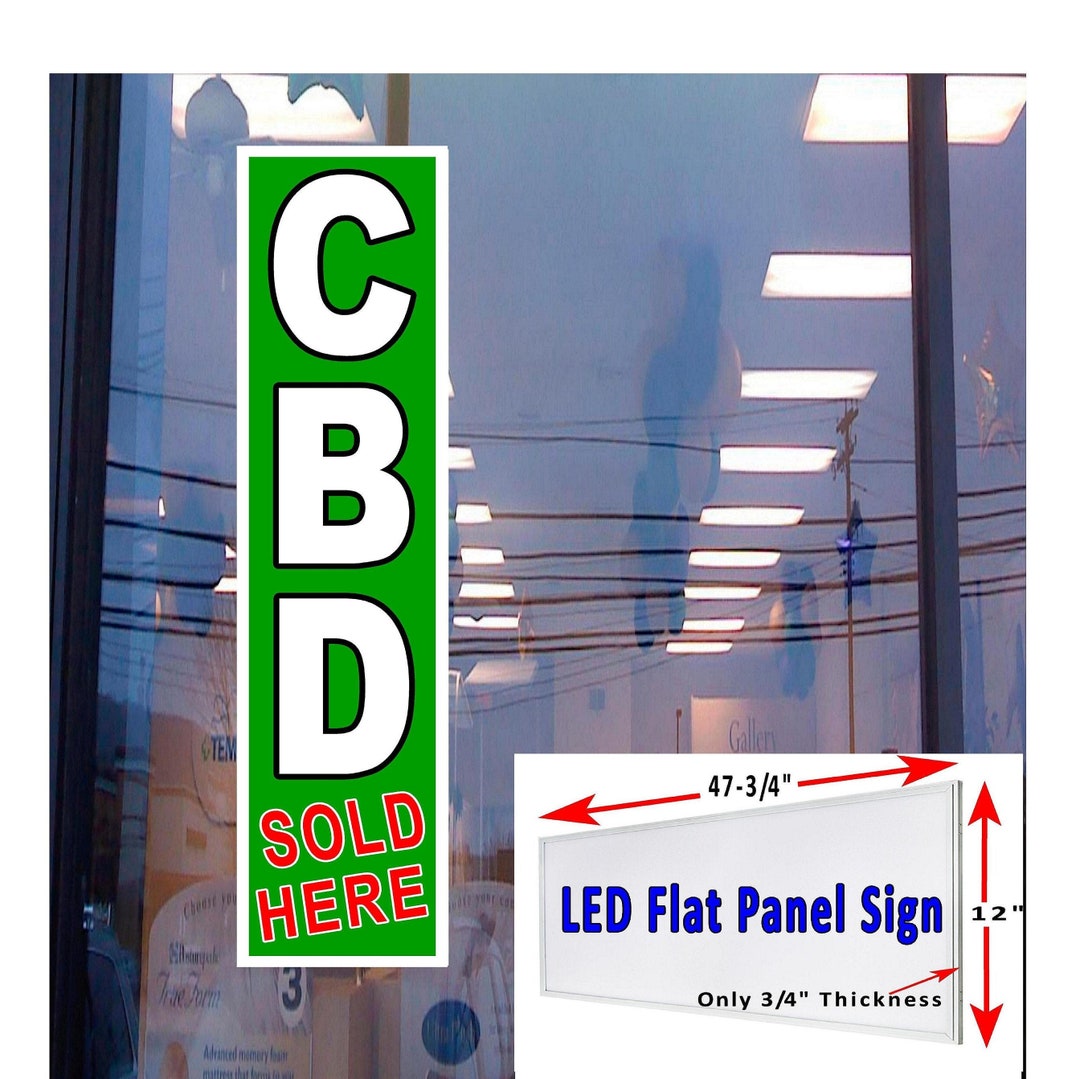 CBD Sold Here Led Flat Panel Light Box Window Sign 48x12 - Etsy