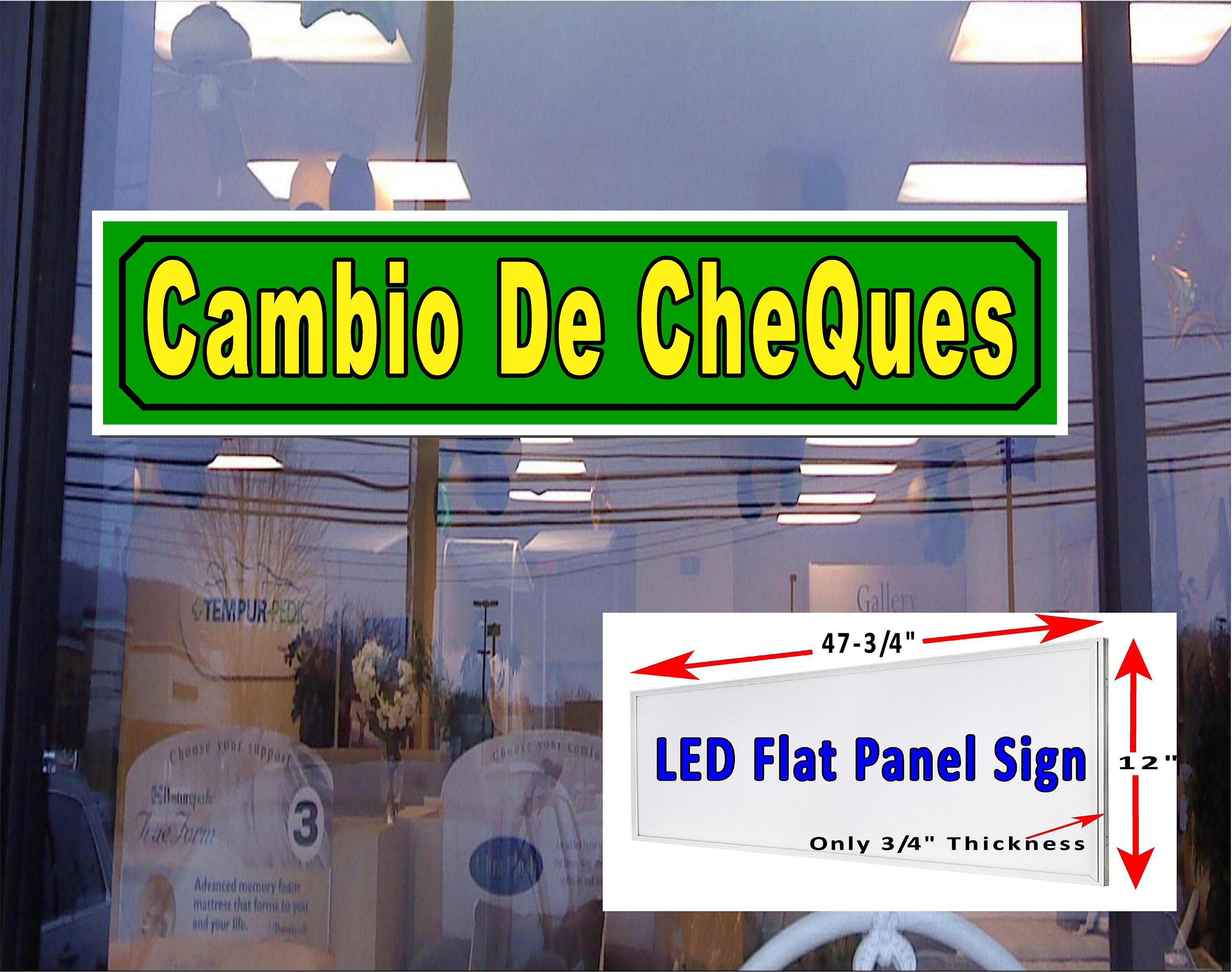 Cambio De Cheques spanish Check Cashing 12x48 - Etsy