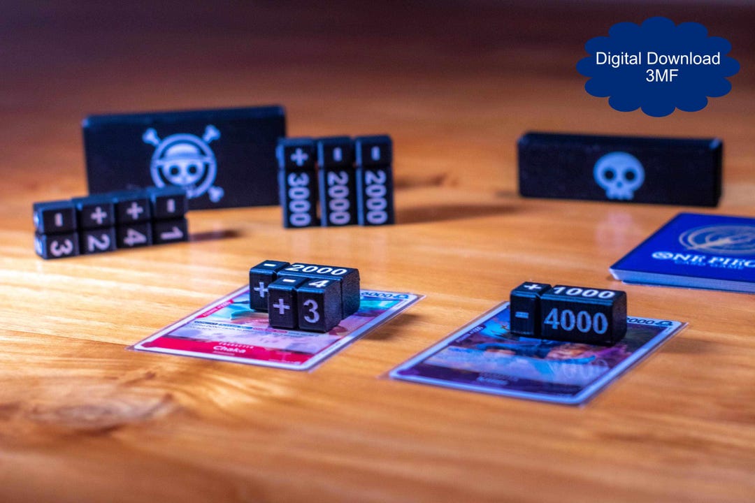 One Piece TCG | Damage Dice 5x | 3MF File | Power Tokens | Counter Dice ...