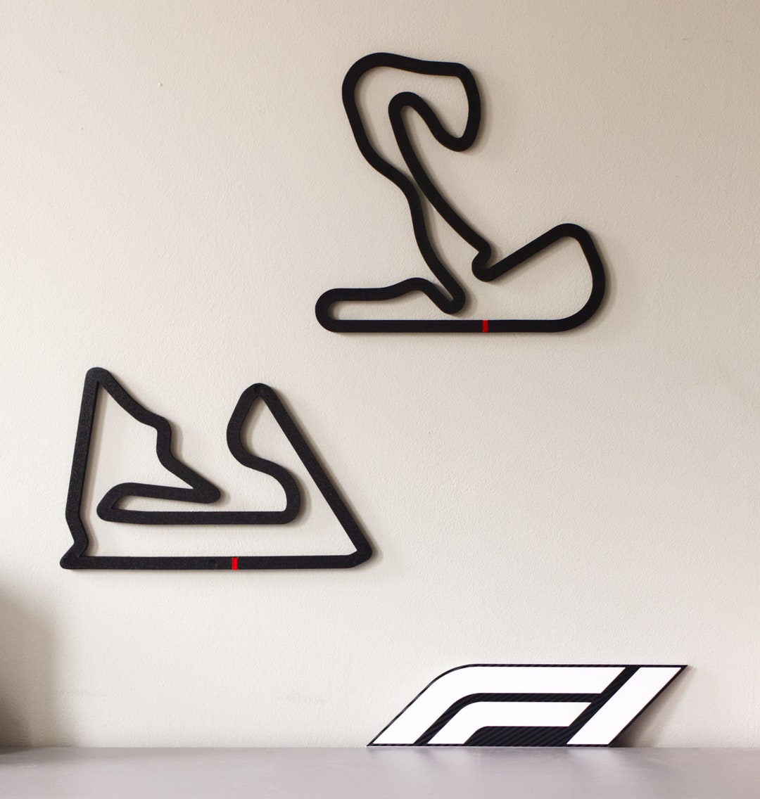 F1 2024 3D Printed Race Track Circuit Wall Art Formula 1 Racing Wall ...