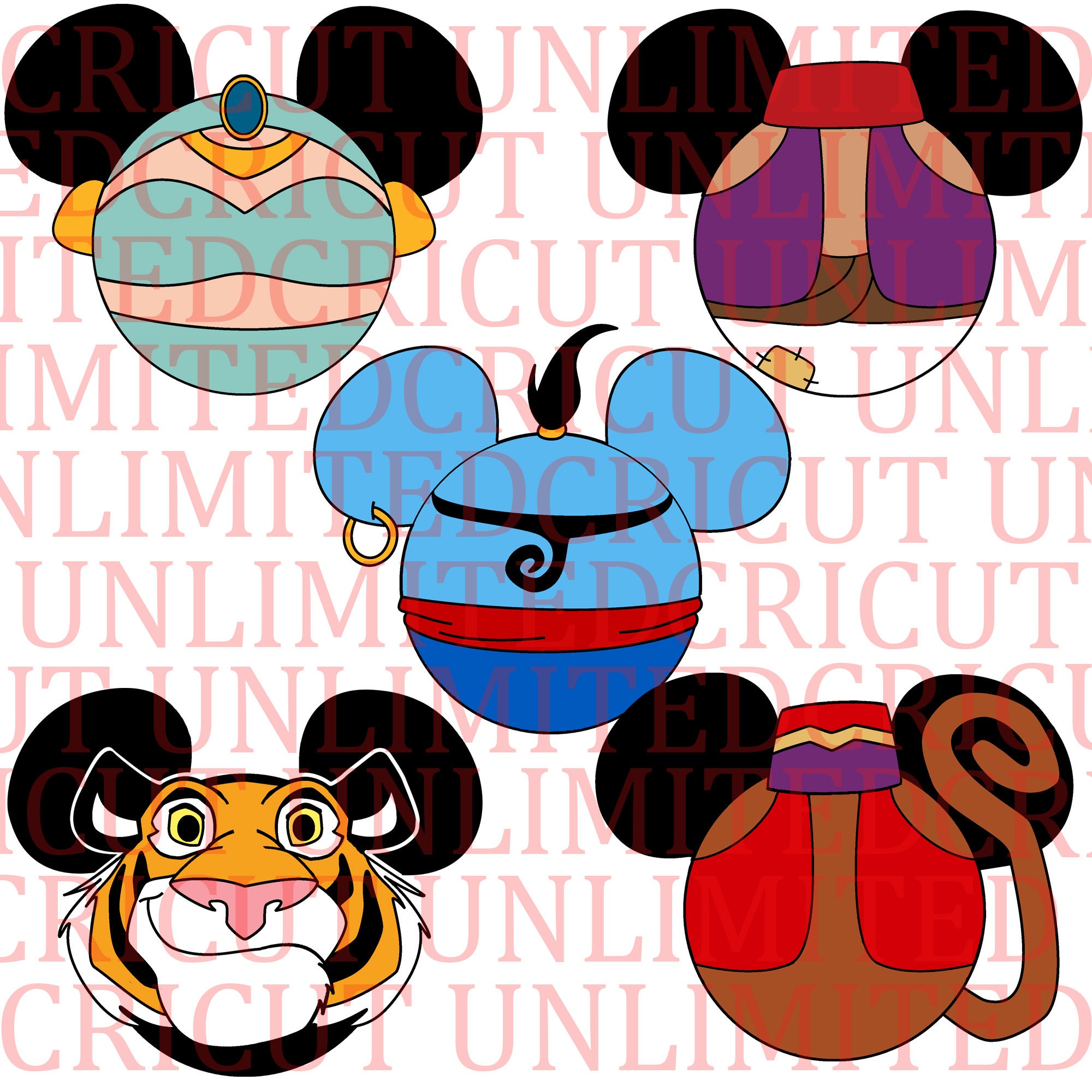 Aladdin Pack SVG Mouse Head Mickey Ears - Etsy