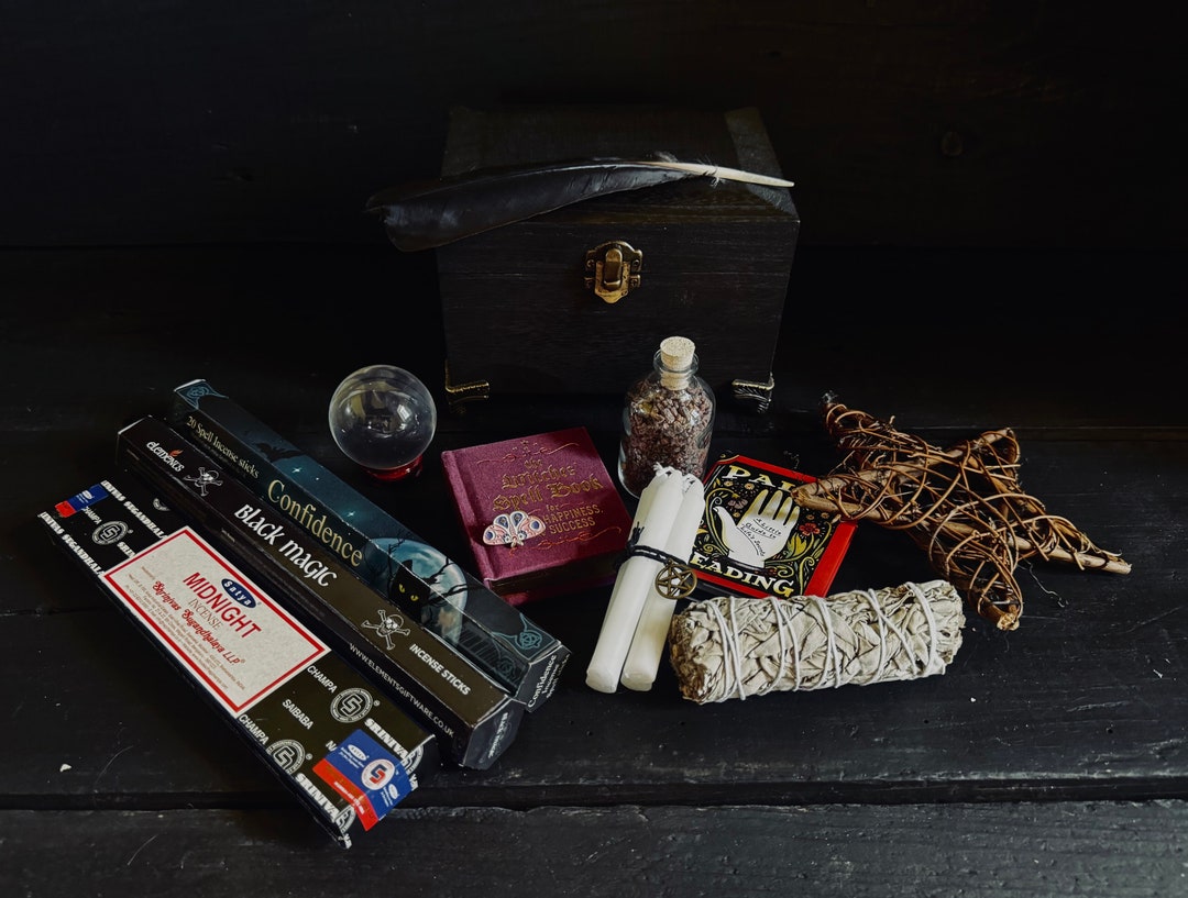 Witch Box Gift Set in Wooden Chest Witchcraft & Wicca Gift Witchcore ...