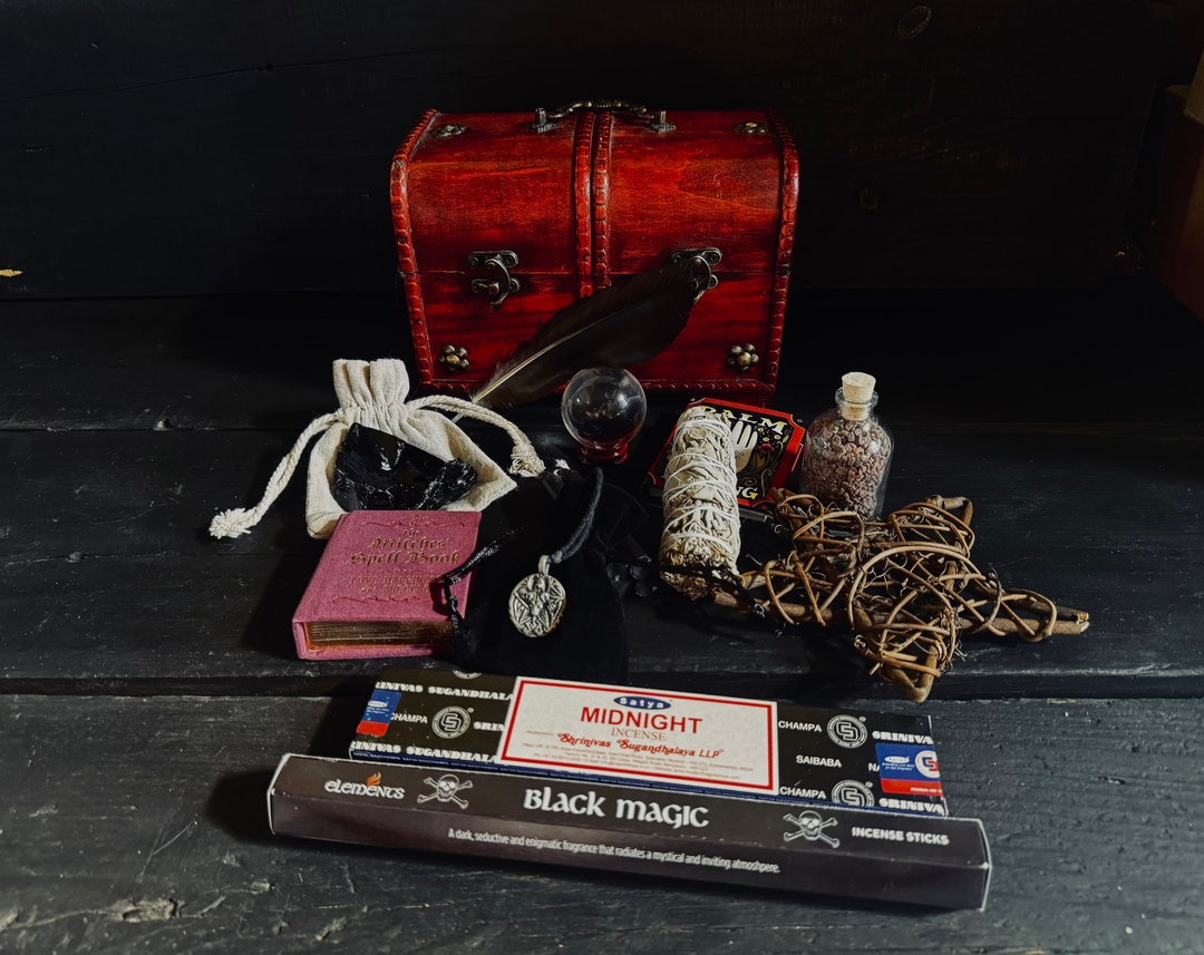 Witch Box Gift Set in Wooden Chest Witchcraft & Wicca Gift Witchcore ...
