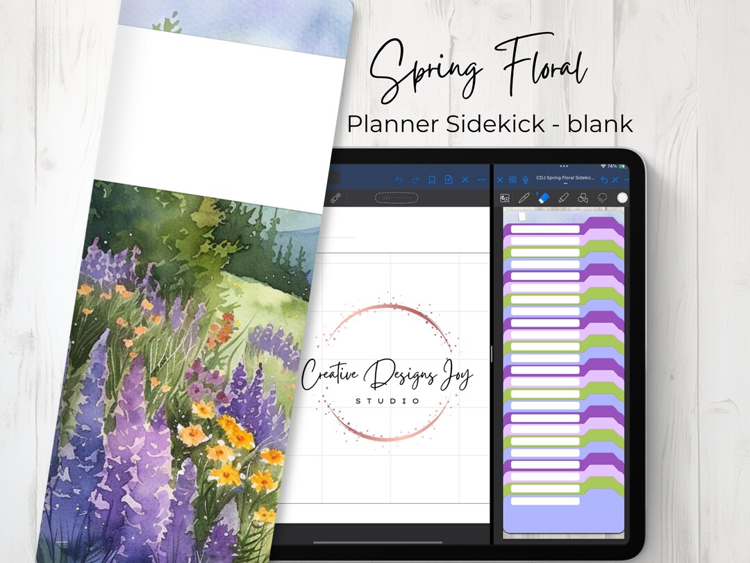 Spring Floral Digital Planner Sidekick: Goodnotes Organizer (PDF ...