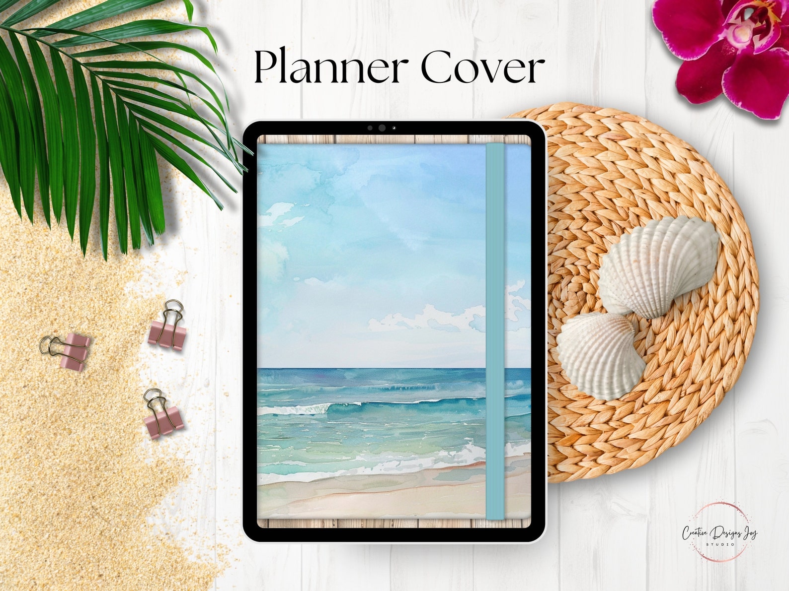 Beach Vibes Digital Planner: Blank Notebook, Paper Templates (instant ...