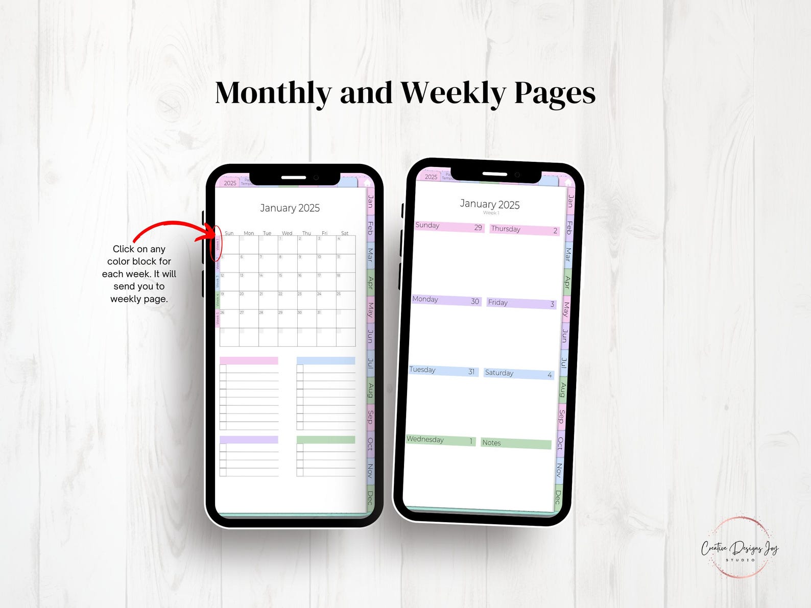 2025 Smartphone Planner, Monthly Weekly Planner, Phone Planner, Pastel ...