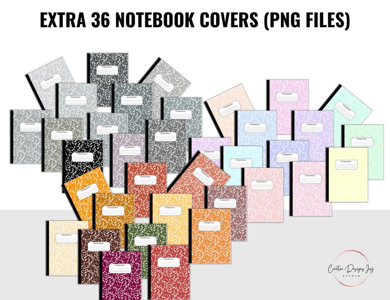 36 Digital Composition Notebooks Bundle: Hyperlinked Portrait (PDF) - Etsy