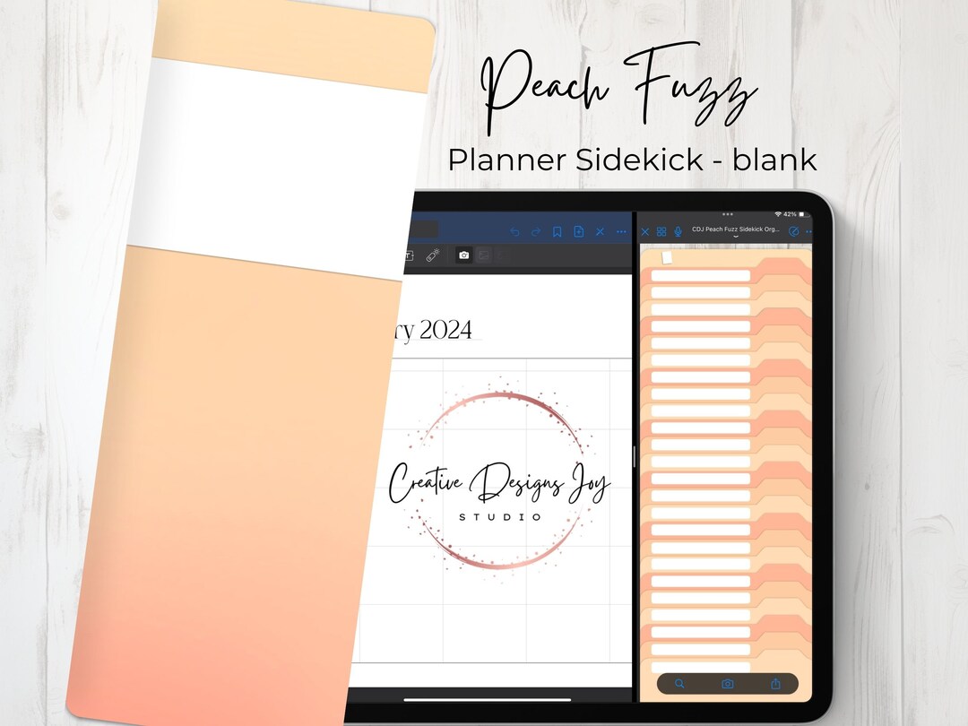 Planner Sidekick, Peach Fuzz for Digital Planners, Journals, Widget ...