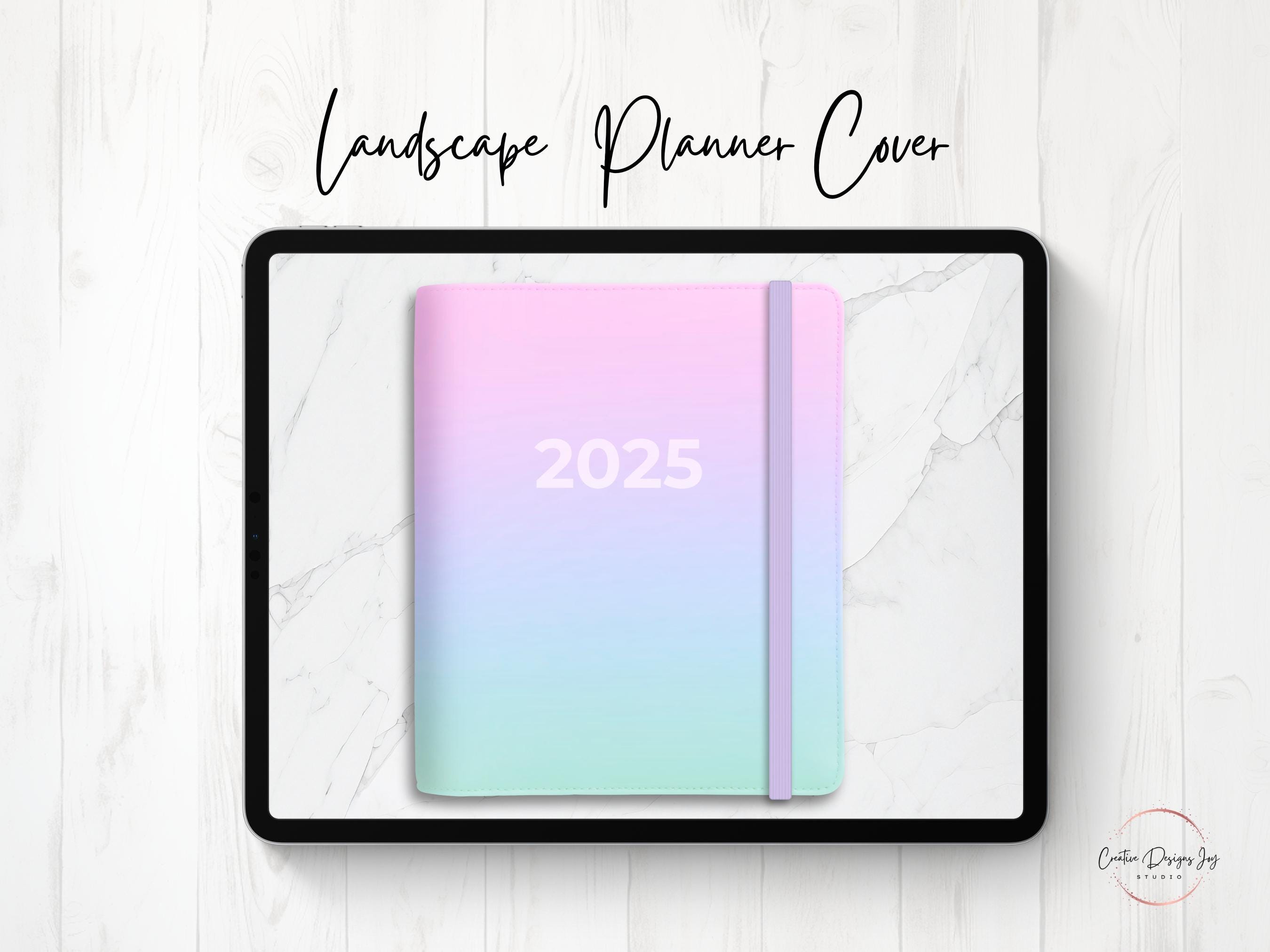 2025 Digital Planner, Landscape, Two Pages View, Monthly Weekly Planner ...