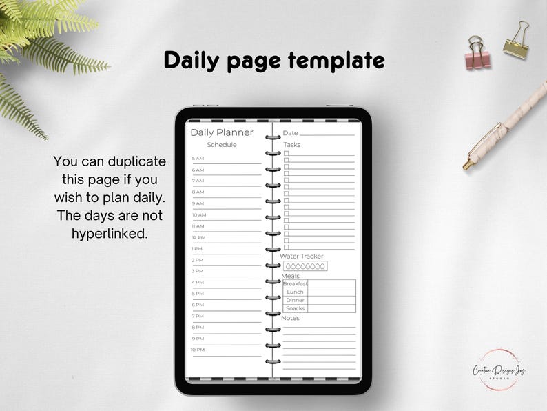 2026 Skinny Portrait Digital Planner: Black White Monthly Weekly View ...