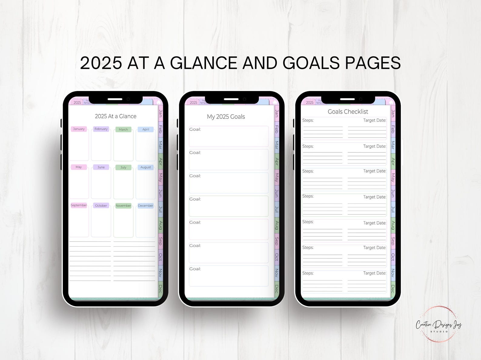 2025 Smartphone Planner, Monthly Weekly Planner, Phone Planner, Pastel ...