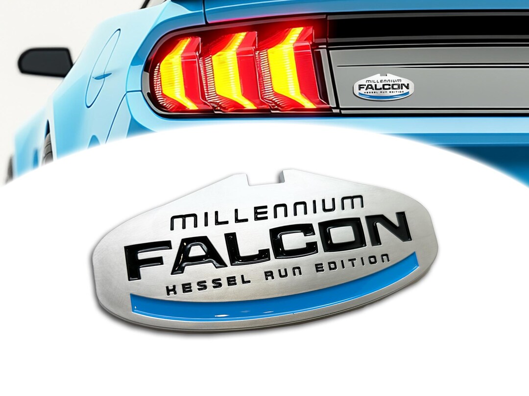Car Emblem Gift for Star Wars Fan - Millennium Falcon Kessel Run ...
