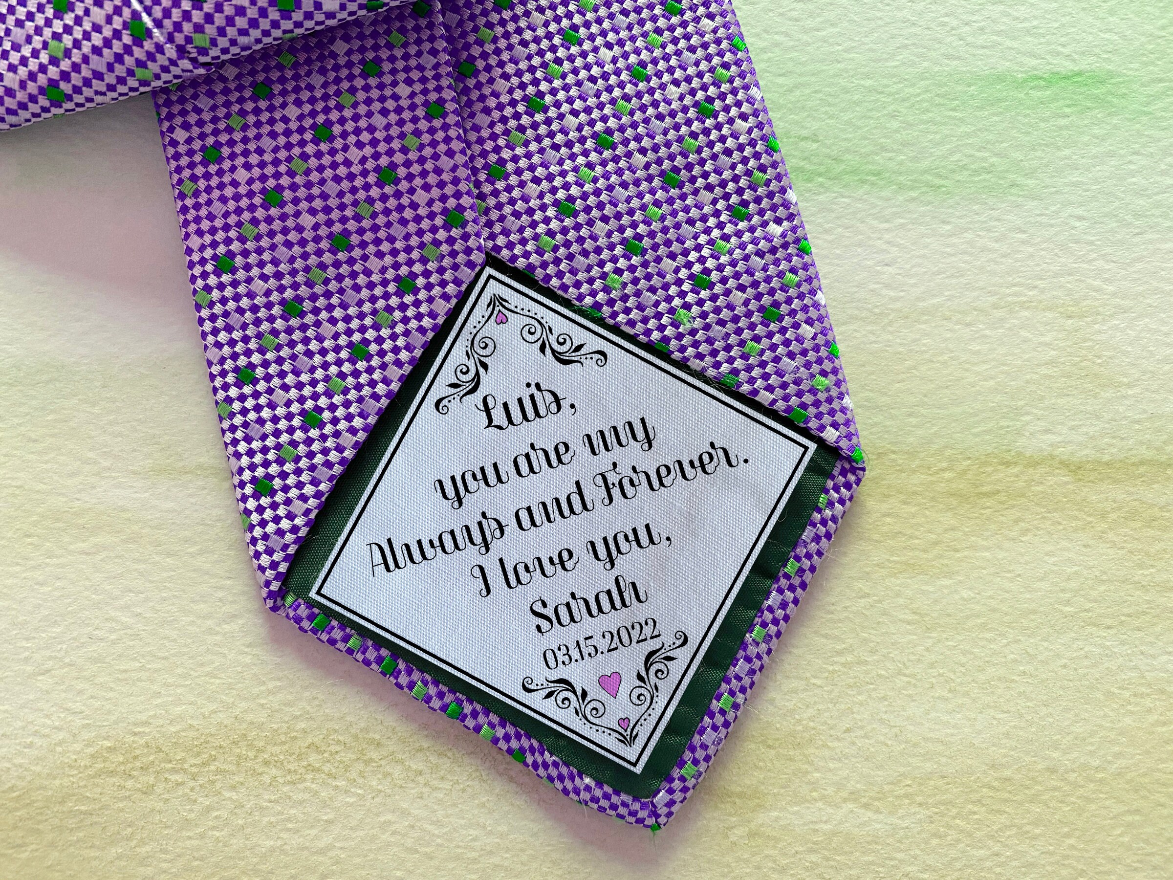 Groom Tie Label Suit Label Personalized Tie Patch Tie | Etsy