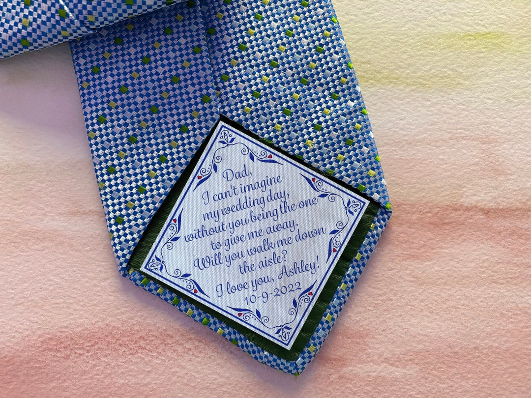 Dad Tie Patch / Suit Label, Personalized Tie Patch / Father of the ...