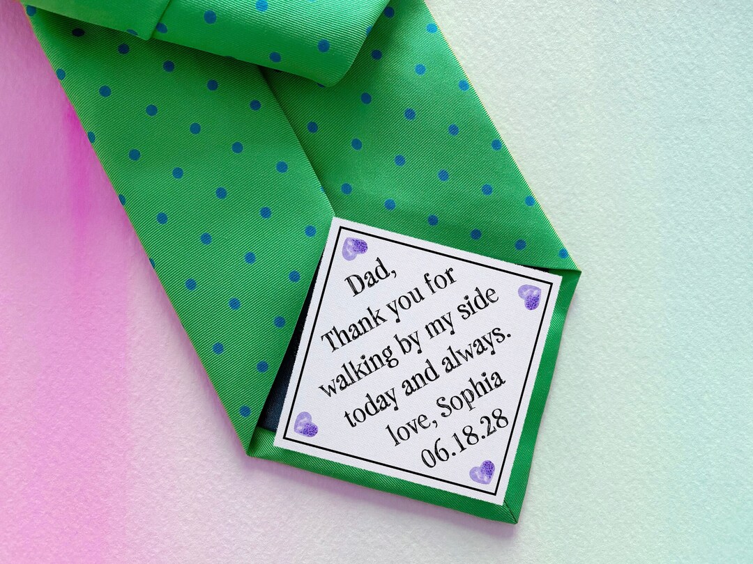 Dad Tie Patch Picture / Wedding Father of the Bride Gift / Father of ...