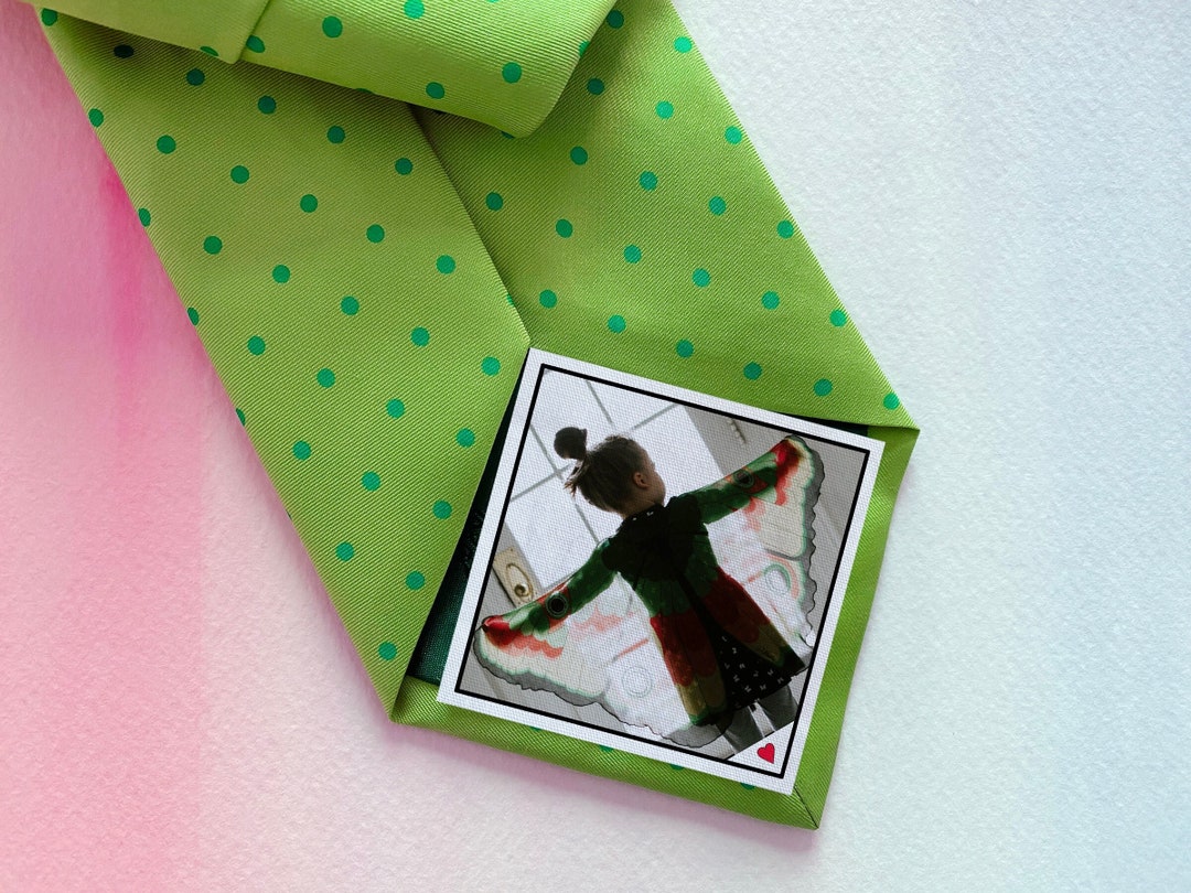 Dad Wedding Tie Label-only PICTURE, Custom Photo Tie Patch, Tie Patch ...